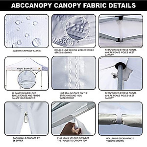 ABCCANOPY Outdoor Winter Gazebo 10x10, Premium Instant Pop Up Canopy Tent with Elegant Church Window,Snow and Rain Protection, Bonus Wheeled Bag,White