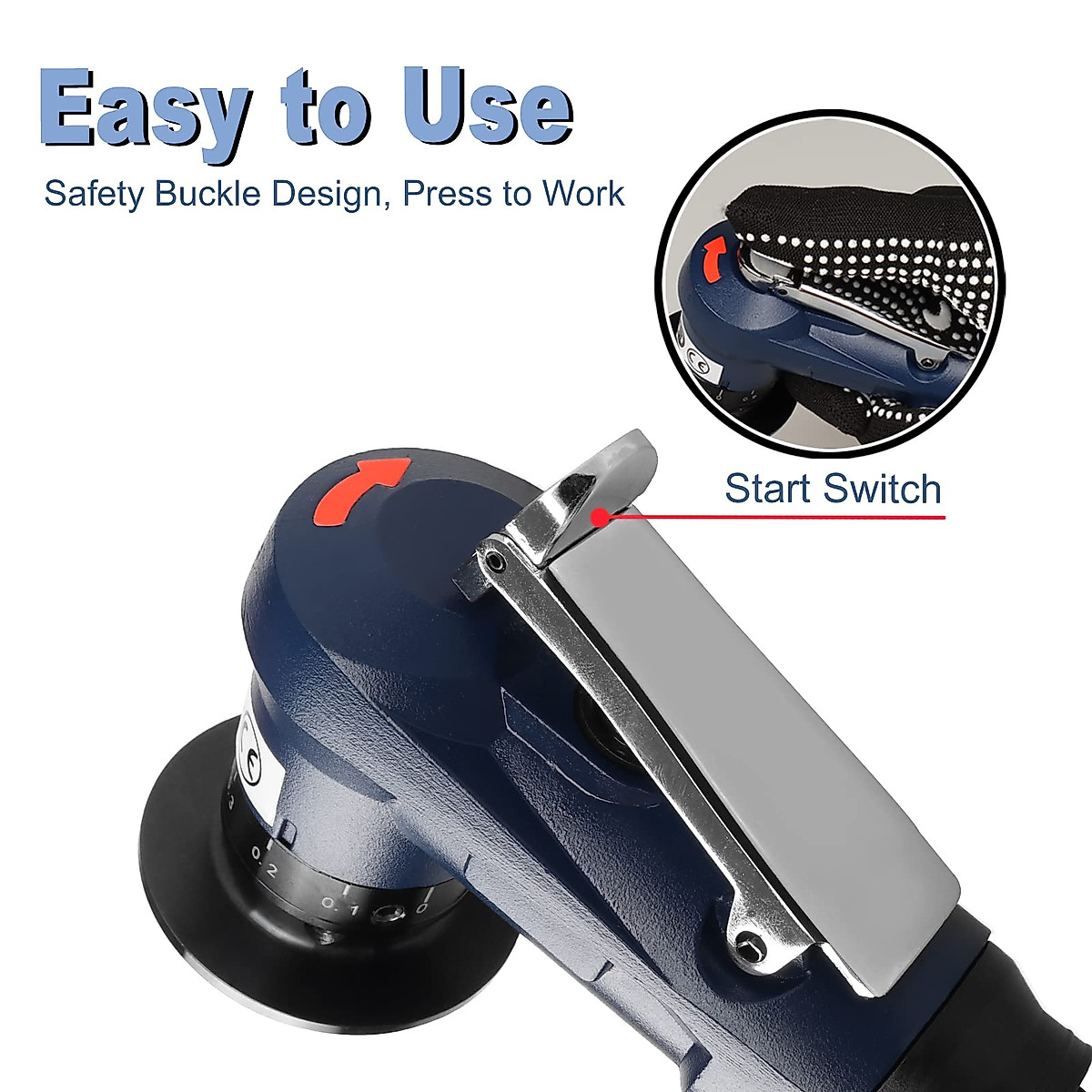 2 in 1 Mini Pneumatic Chamfering Machine,Air Chamfer Tool for Chamfering Metal Round Corner,45 degree Arc Corner Beveling Trimming Deburring Machine (Blue)