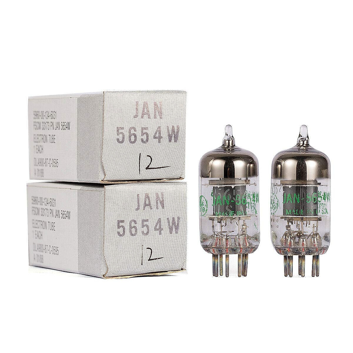 Matched Pair 7-Pin GE JAN 5654W Vacuum Tubes Upgrade for 6AK5/6J1/6Ж1/ EF95/6J1P