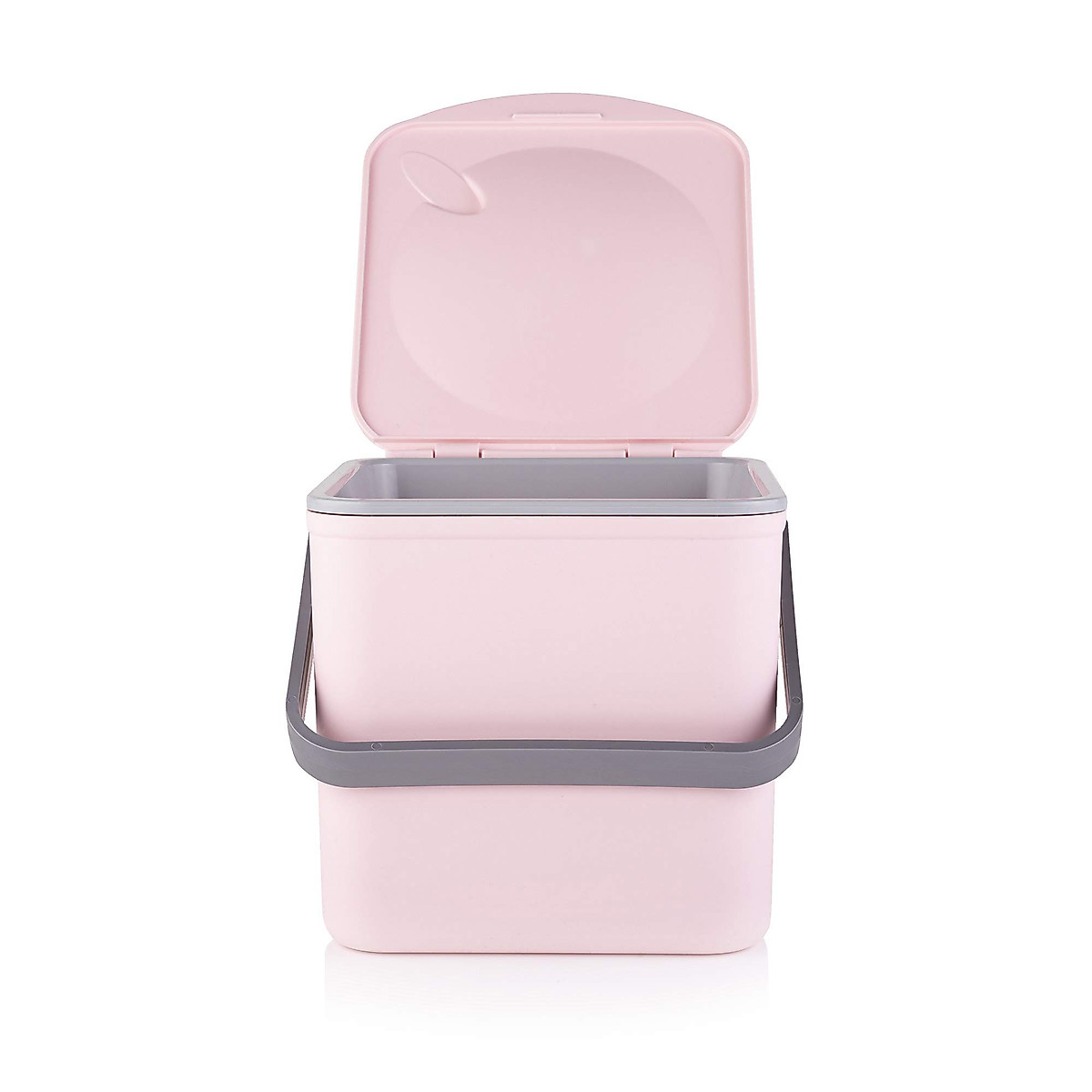 Minky Homecare Kitchen Compost Bin – Countertop Food Waste Caddy with Easy Wipe Clean Interior – Made in The UK - 3.5L (0.9 gal.) (Pastel Pink)