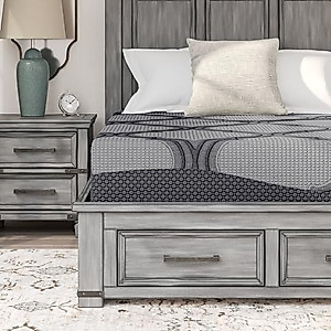Signature Design by Ashley California King Size 12 Inch Hybrid Mattress with Cooling Gel Memory Foam and Lumbar Support Form