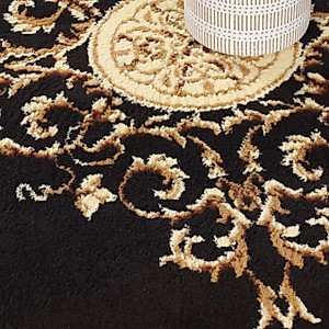 Superior Indoor Area Rug, Plush Carpet Cover, Traditional Oriental Medallion, Perfect for Hallway, Entryay, Living, Dining, Bedroom, Office, Kitchen, Medallion Collection, 6' x 9', Coffee