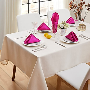 Aormenzy 60 Pack Pink Satin Napkins 17 x 17 Silky Napkins, Party Cloth Napkins Square Satin Napkins, Dining Table Napkins Soft Cloth Napkins for Wedding, Banquet, Party Decoration