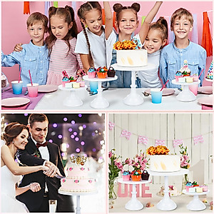 Umigy 6 Pcs White Cake Stand Sets for Dessert Table Display 8/10/12 Inch Metal Cake Stands Round Cupcake Holder for Wedding, Birthday, Party, Graduation, Baby Shower