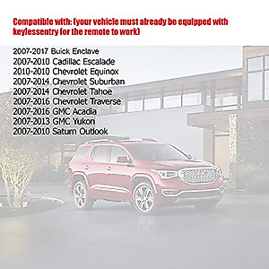 ROPEG Keyless Entry Remote Control Fob for 2007-2016 Chevy Suburban Tahoe Traverse Buick Enclave Cadillac Escalade GMC Acadia Yukon (OUC60270, OUC60221) 5Btn 1 Pack