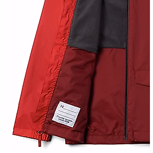 Columbia Toddler Boy's Rain-Zilla Jacket, Waterproof, Reflective Outerwear, red jasper/mountain Red, 3T
