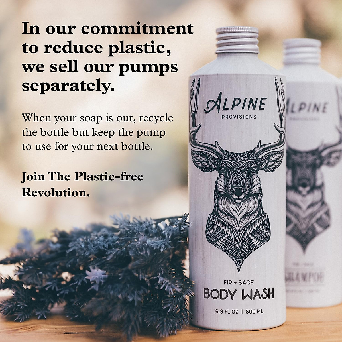 Alpine Provisions Rosemary & Mint Shampoo - Naturally Repair, Cleanse, and Hydrate with Essential Oils, Jojoba, Aloe Vera - Vegan, Sulfate & Plastic Free - Plant-Based Hair Care 16.9 FL Oz