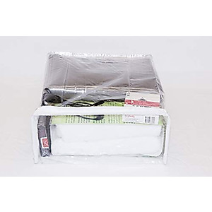Clear Vinyl Zippered Storage Bags 9 x 11 x 4 Inch 5-Pack