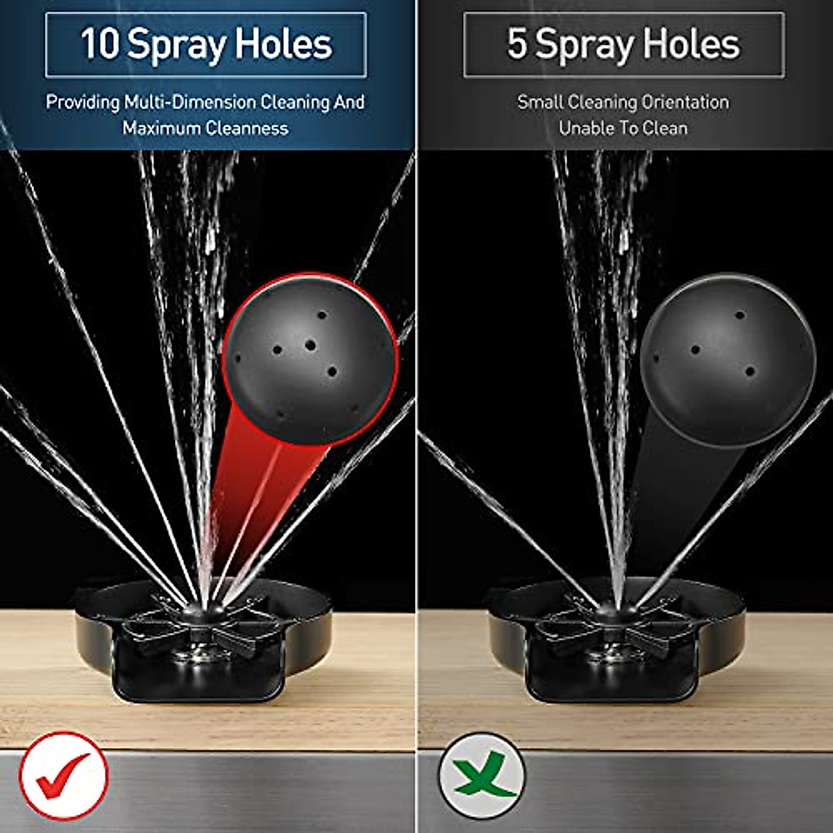 POKIM Metal Glass Rinser for Kitchen Sink, Baby Bottle Cleaner Premium SUS 304 Stainless Steel,Cup Washer Accessories Replacement Matte Black Finish Bottle Cleaner Sink Attachment