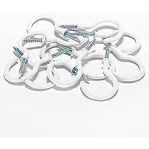 HULISEN 2.9" Large Ceiling Hooks, 12 Pcs Heavy Duty Screw-in Wall Hooks, Vinyl Coated Sturdy Screw Cup Hook for Hanging Plants, Mugs, Wind Chimes, Utensils (Easy to Install)