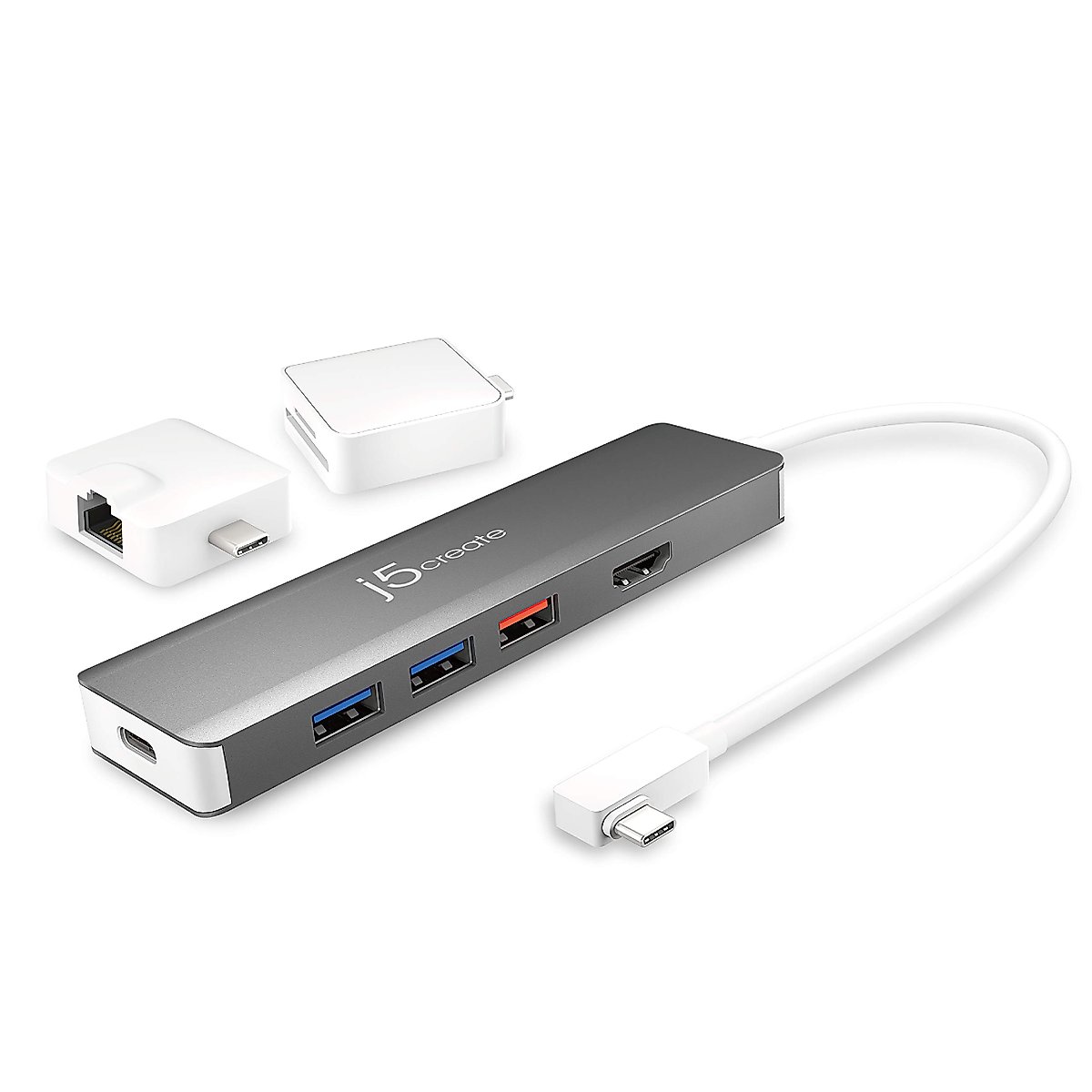 j5create 9 in 1 USB-C Hub- SuperSpeed+ Gen 2 Type C Adapter w/Ethernet, microSD/SD 4.0, 4K HDMI, USB-C 3.1 Gen2 Port, PD 100W for MacBook Pro/Air, XPS, Chromebook, and Other USB C Windows Laptops
