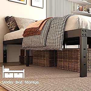 Bednowitz Twin Metal Platform Bed Frame, 12 Inch Twin Bed Frames with Heavy Duty Steel Slats, Noise Free Mattress Foundation No Box Spring Needed, Easy Assembly, Black