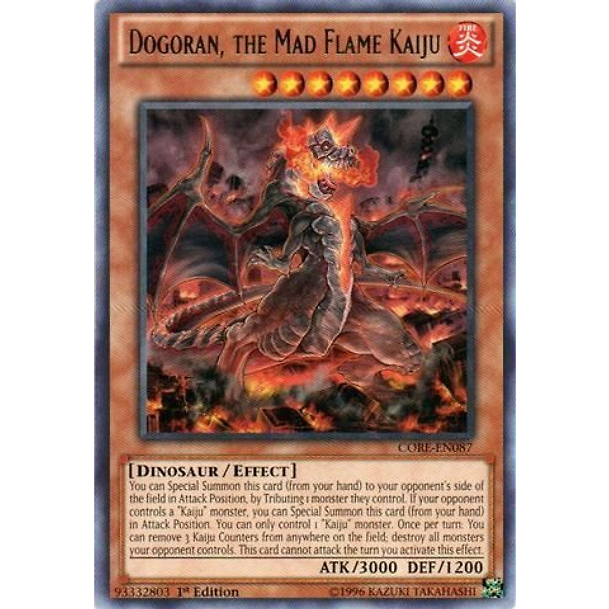 Yu-Gi-Oh! - Dogoran, the Mad Flame Kaiju (CORE-EN087) - Clash of Rebellions - 1st Edition - Rare by Yu-Gi-Oh!