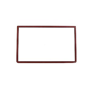 Glass Top Upper Screen Frame Lens Cover LCD Screen Protector with Adhesive for 3DS XL/New 3DS XL LLConsole(Red)