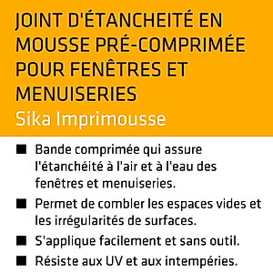 Sika Pre-Compressed Adhesive Foam for Sealing Joinery, 15 3-7 mm x 8 m