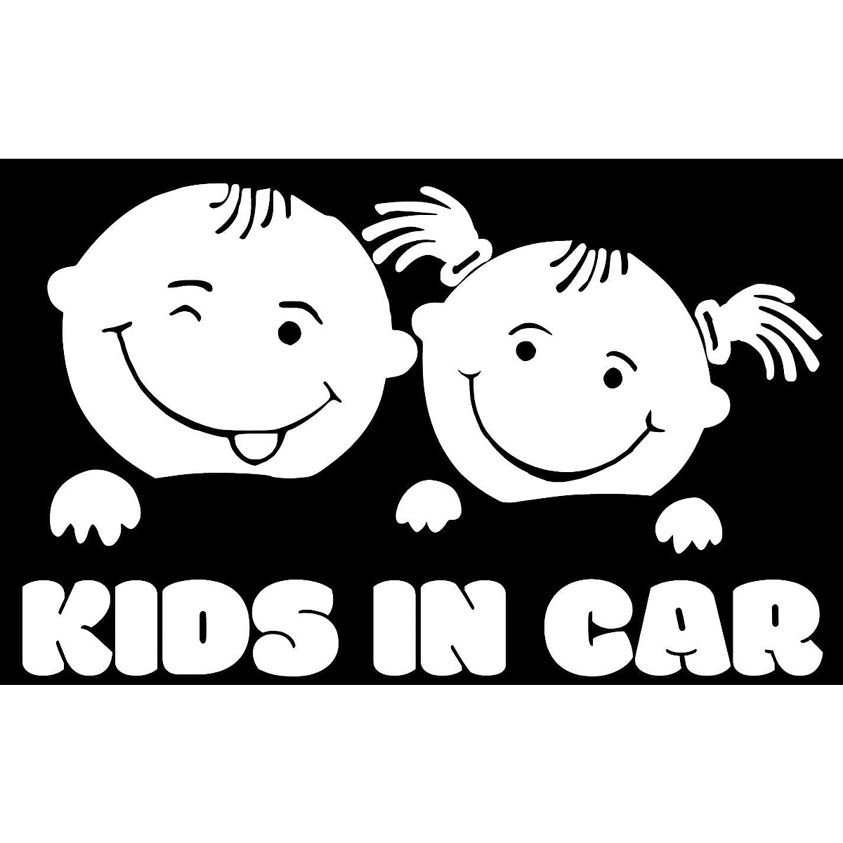 ASTUTE GRACE Kids in car Baby on Board Sticker for Cars Baby on Board Signs for Car Durable and Strong Adhesive White 7 x 4.3 inch AG-608