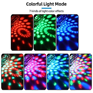Party Lights, Disco Ball Disco Lights,Dj Rave Lights Led Strobe Lights Sound Activated Stage Lights Projected Effect Dancing Lights Remote Control for Birthday Xmas Wedding Bar KTV Christmas-2 Packs