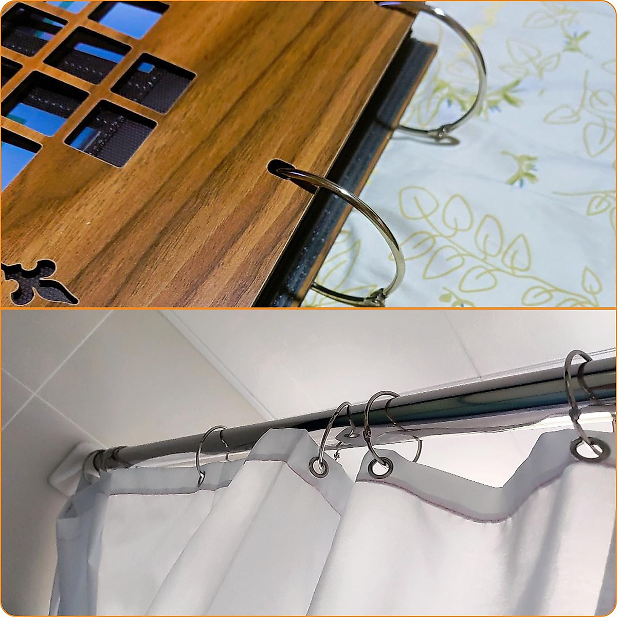 3Inch (12 Pack) Loose Leaf Binder Rings, Nickel Plated Steel Binder Rings, Keychain Key Rings, Metal Book Rings, Silver, for School, Home, or Office