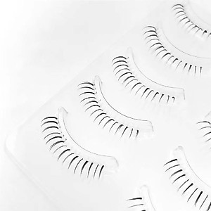 DAODER False Eyelashes Bottom Lashes Natural Look Wispy Clear Band Lower Lash Extension Soft Invisible Under Eyelashes 6mm 5Pairs (Bottom Lashes Daring)