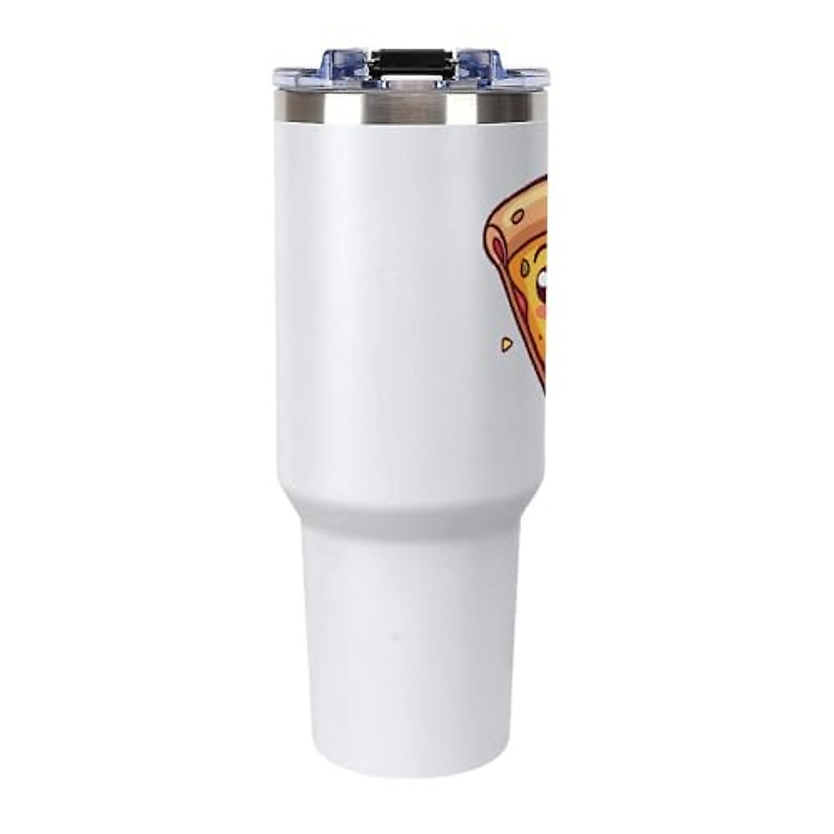 Cute Pizza Insulated Tumbler with Lid And Straw Stainless Steel Travel Coffee Mug 40oz Violet-style