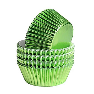 100pcs Cupcake Paper Baking Cups Wrapper Liners Cake, Foil Cupcake Liners for Baking Cupcakes(Green) …