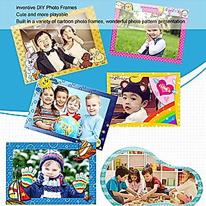 Kids Digital Camera, 40MP Childrens Toy Camera Support Video Recording, Digital Video Cameras for Toddler, Round LovelyGifts with Cartoon Photo Frame