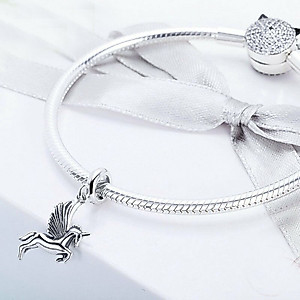 Unicorn Charm 925 Sterling Silver Pet Charm Beads for Fashion Charms Bracelet & Necklace