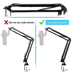 Quadcast Mic Boom Arm with Pop Filter - Advanced Microphone Arm Compatible with HyperX QuadCast Microphone, Professional Adjustable Scissor Microphone Stand by YOUSHARES
