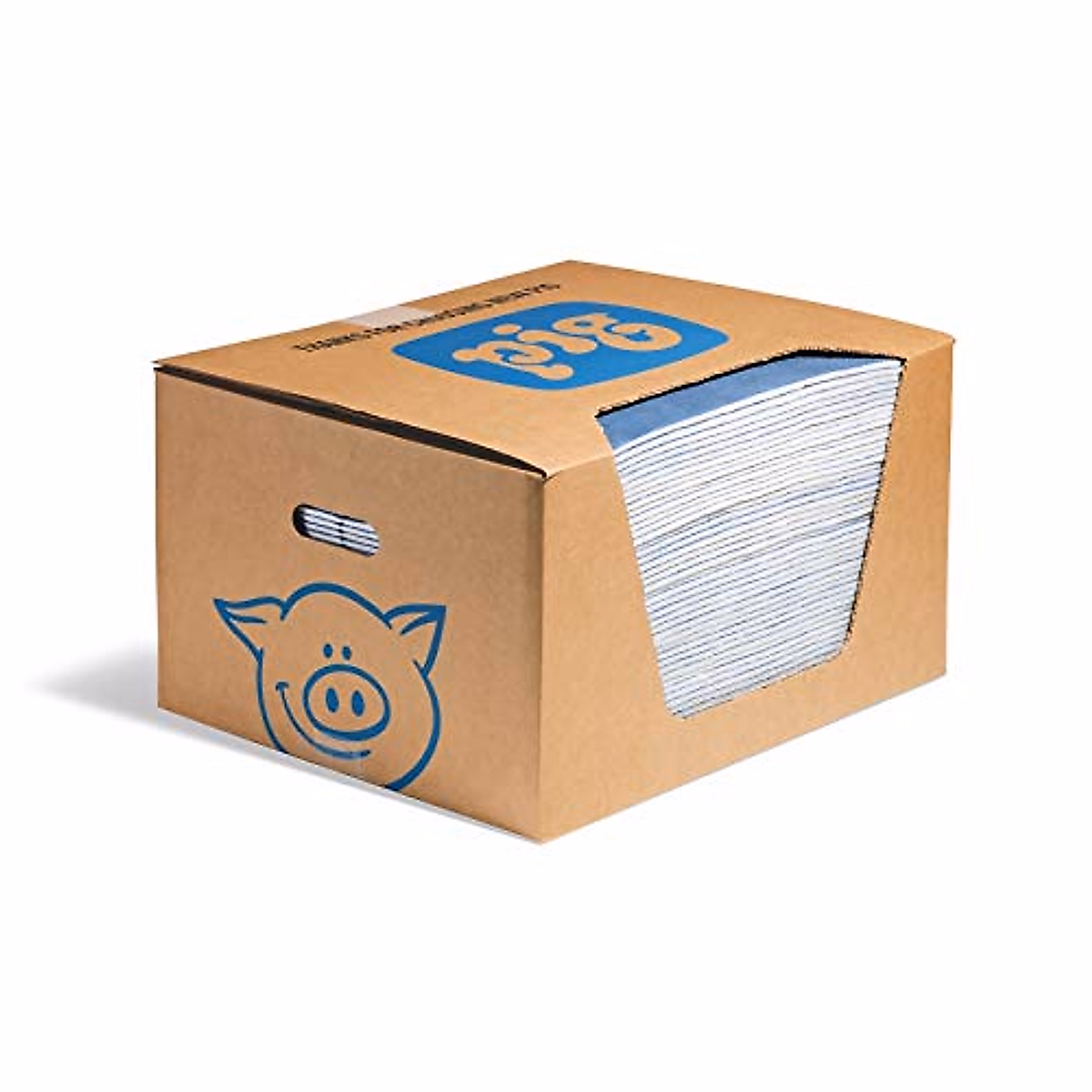 PIG Water Absorbent Mat - Reusable - 50 Pack - 15" x 19" Pads - Blue and White - PM50539