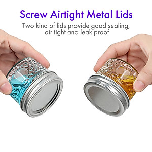 Mini Mason Jars, 8 Pack 4oz Glass Mason Jar with Regular Lids, Small Canning Jar, Ideal for Jelly, Jam, Honey, Dessert, Spice, Wedding Favor, Candles