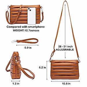 Small Crossbody Shoulder Bag for Women, Trendy Simple Shoulder Purses, Clutch Wallet with Wristlet Strap…