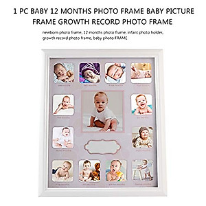 First Year Photo Moments 12 Months Baby Keepsake Frame Growth Record Photo Frame Expecting Parent Pink