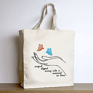 TOBGB Album Tote Bag Singer Fans Music Lover Gift Song Lyrics Gift Album Inspired Gift (august slipped tote)