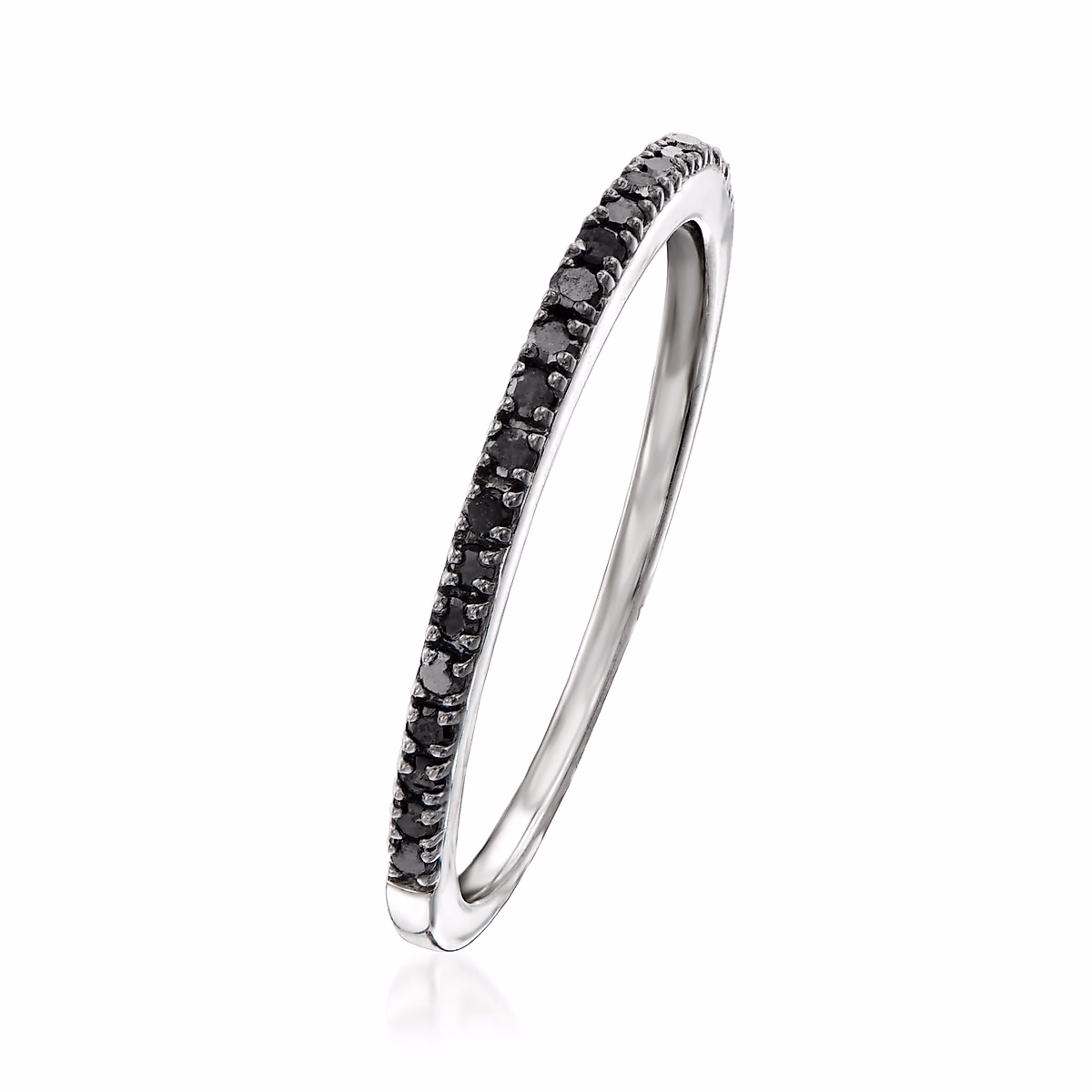 Ross-Simons RS Pure 0.15 ct. t.w. Black Diamond Ring in Sterling Silver. Size 7
