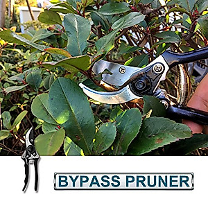 Coarbor 3 Piece Garden Tools Hedge Shear Trimmer Bypass Lopper Pruning Shears Ideal for Tree Branches Pruning Sharp Shrubs and Other Yard Work