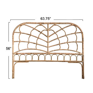 Creative Co-Op Queen Rattan Headboard