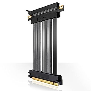 EZDIY-FAB PCIE 4.0 16x Extreme High Speed Riser Cable,PCI Express Gen4, GPU Riser Cable-20CM Straight Connector