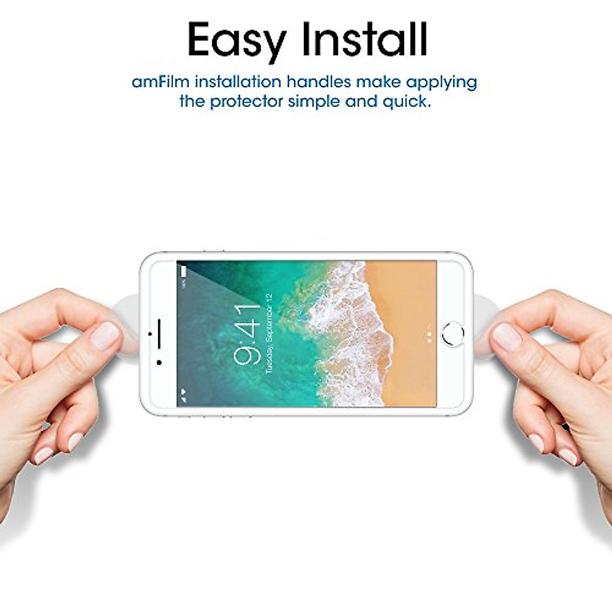 amFilm Screen Protector 4.7“ for Apple iPhone 8, iPhone 7, iPhone 6S and iPhone 6, Tempered Glass 4.7“, 2 Pack