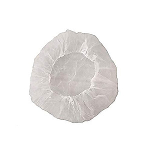 21" GOODSELL Disposable Bouffant Caps, Hair Head Cover Net, Non-Woven, Medical, Labs, Nurse, Tattoo, Food Service, Health, Hospital -WHITE (100 PCS (1 PACK))