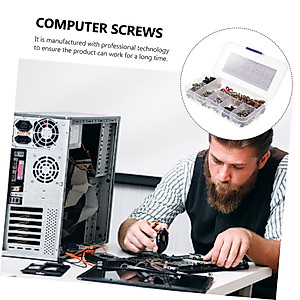 VILLCASE 4 Sets Computer Host Screw Countersunk Head Screw Wood Screws Drilling Screw Computer Supply Assortment Screw Flat Head Machine Screws Laptop Screws Countersunk Bolts Computer Part