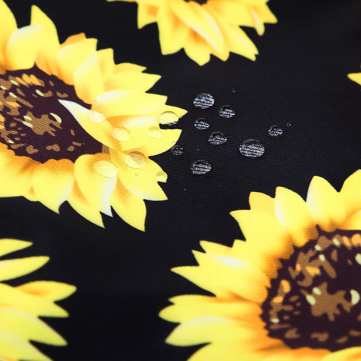 EZYCOK School Bookbag for College Girls Women, Water Resistant Laptop Backpack Casual Daypack with USB Charging Port, Sunflower