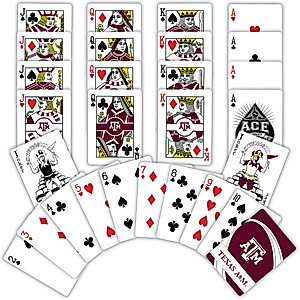 MasterPieces Family Games - NCAA Texas A&M Aggies Playing Cards - Officially Licensed Playing Card Deck for Adults, Kids, and Family