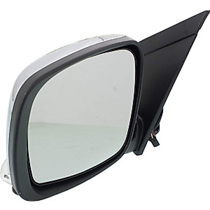 Kool Vue Driver Side Power Heated Mirror for Chrysler Town & Country Dodge Grand Caravan 2008-2010 With Signal Light; Without Memory Chrome