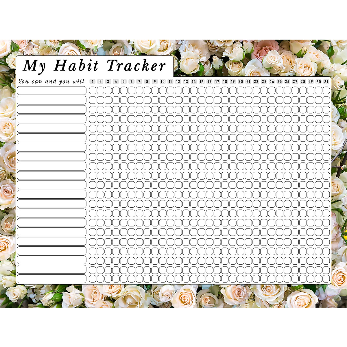 2024 Monthly Desktop/Wall Calendar/Planner - Habit Tracker - Daily, Weekly & Monthly Goal Motivational Habit Tracking Journal Inspirational - (Edition #023)