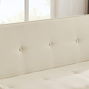 MMTGO L Shaped Reversible Sofa with Storage Chaise, 74.4 Inch, Beige