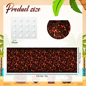 Pinkunn 24 Inch x 10 ft Plastic Hot Coals Runner Party Decorations Lava Themed Party Theme Tablecloth Runner Table Floor Cover for Fire Volcano Halloween Birthday Party Supply