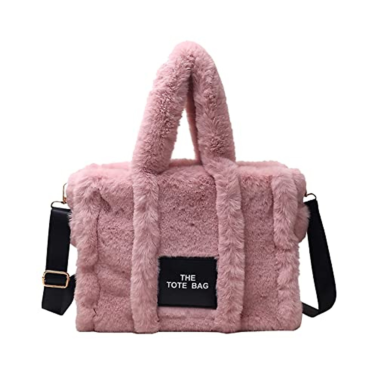 Zawasstu The Tote Bags for Women, Fluffy Tote Bags Top-Handle Crossbody Handbag Trendy Plush Tote Bag for Travel Work