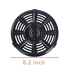 NOVIIML Fryer Replacement Crisper Plate For Ninja Air Fryer Ninja Foodi Pressure,Grill Pan for Ninja FD401 Foodi Crisper Plate,Air fryer Accessories,Non-Stick Fry Pan,Dishwasher Safe