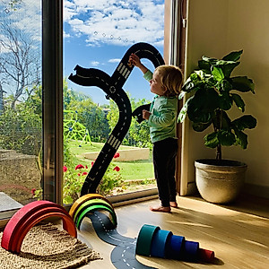 Waytoplay Highway, 24 Piece Circuit for Toy Cars - Flexible, Indestructible, and Waterproof - Modular Car Tracks - Made in The Netherlands