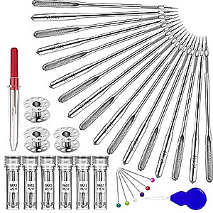 120Pcs Sewing Machine Needles Set Universal Standard Needle for Singer, Brother, Janome, Varmax, Home Sewing Machines Needles in Size HAX1 65/9, 75/11, 80/12, 90/14, 100/16, 110/18